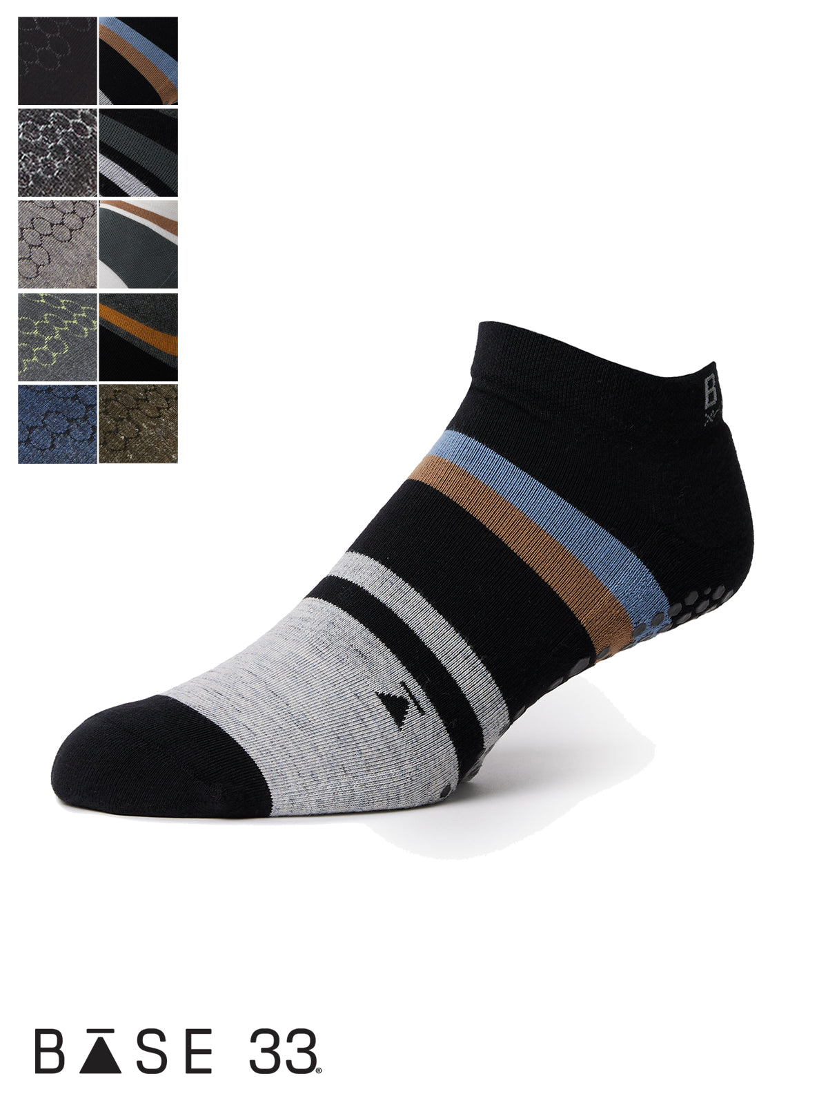 [BASE33] メンズ グリップ ソックス LOW RISE ローライズ／ トレーニング ジム フィットネス 滑り止め付 靴下 – Toesox トゥソックス 日本公式ストア