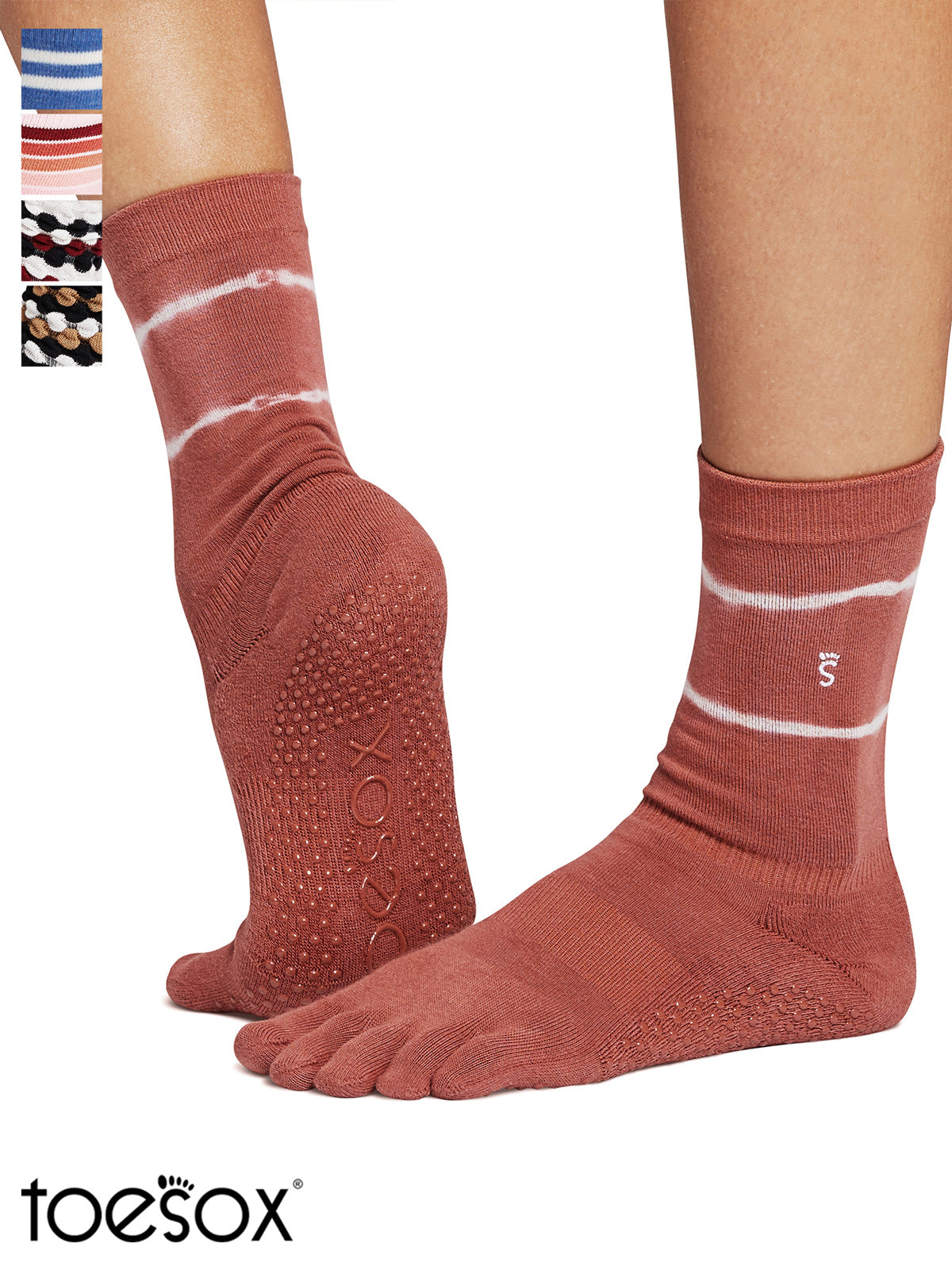 [ToeSox] Crew クルー（Full-Toe／つま先あり） グリップ ソックス／ ヨガ ピラティス 滑り止め付 靴下 クルー丈 24 – Toesox トゥソックス 日本公式ストア
