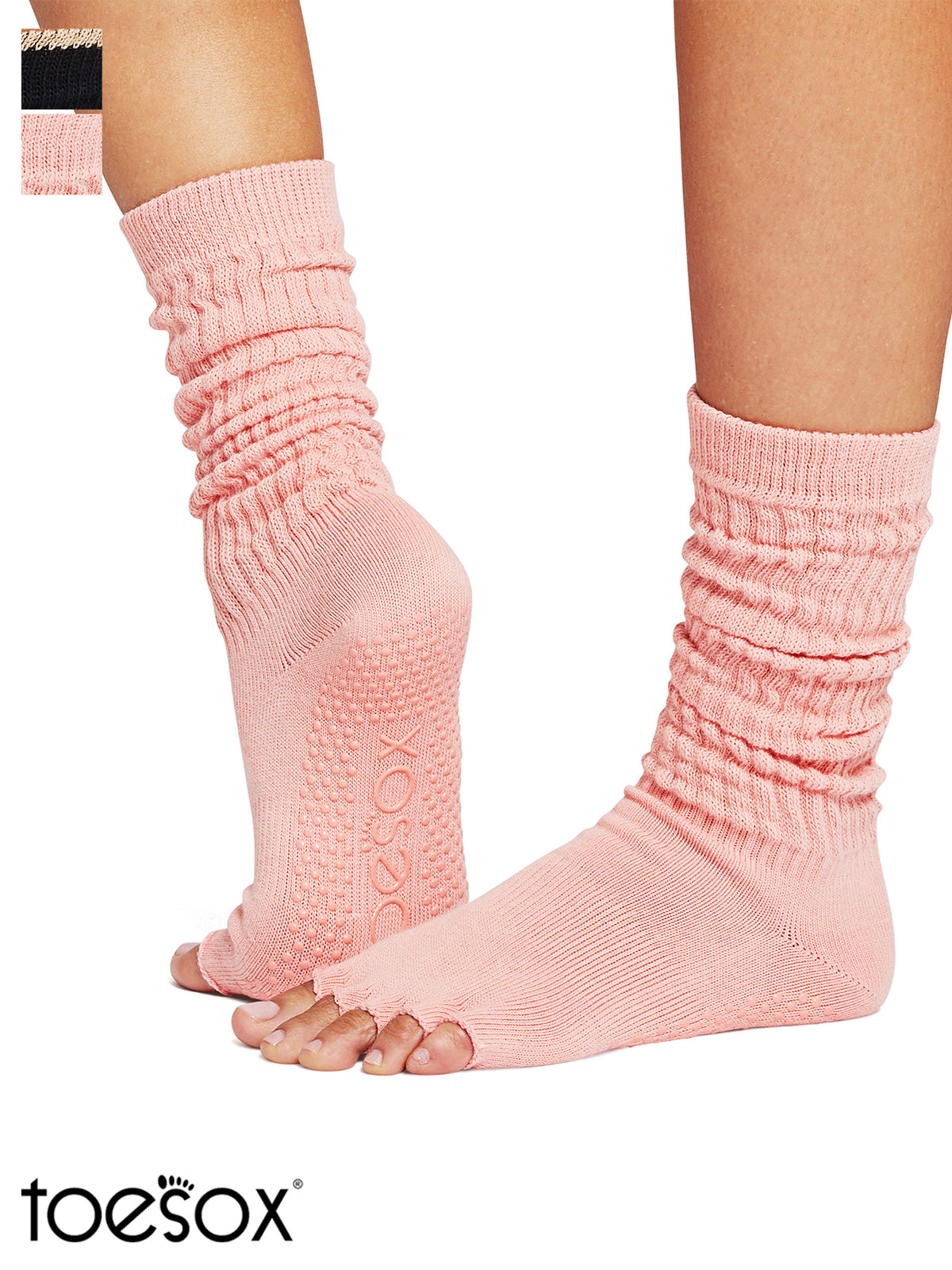 [ToeSox] Slouch スラウチ（Half-Toe／つま先なし） グリップ ソックス／ ヨガ ピラティス 滑り止め付 靴下 クルー丈 – Toesox トゥソックス 日本公式サイト