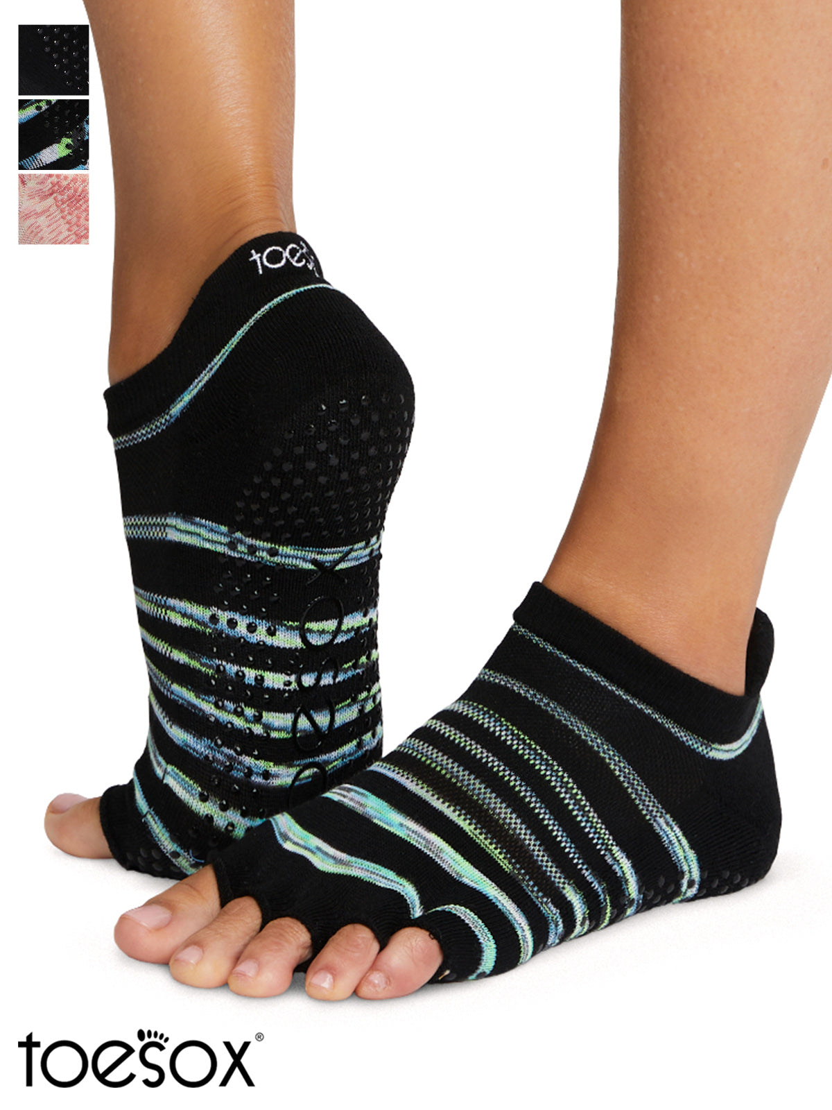 [ToeSox] Low Rise Tec (Half Toe) Grip Socks / Yoga Pilates Anti-Slip S ...